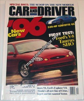 Car & Driver (United States) October 1995 magazine contents and index