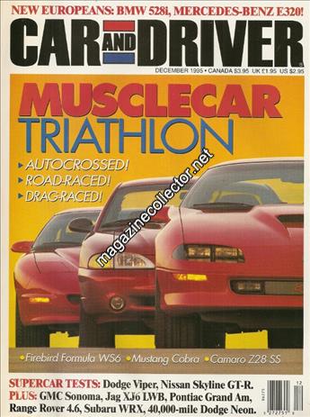 Car & Driver (United States) December 1995 magazine contents and index