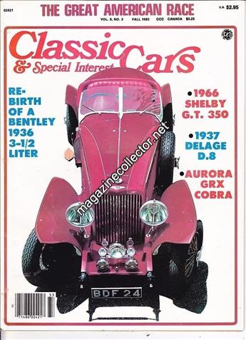 Classic & Special Interest Cars (United States) magazine index and contents