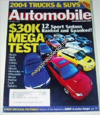 Automobile Magazine (United States) October 2003 magazine contents and ...