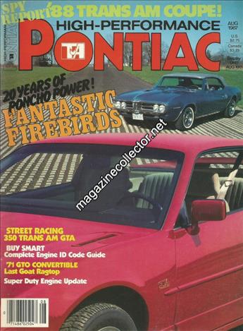 High Performance Pontiac (United States) magazine index and contents