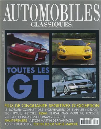 Automobiles Classiques (France) June 1999 magazine contents and index