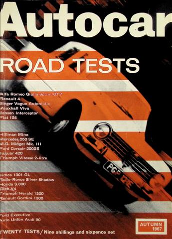 Autocar (1962-1988) (United Kingdom) Autumn 1967 Road Tests magazine ...