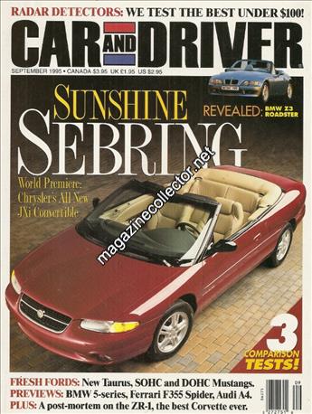 Car & Driver (United States) September 1995 magazine contents and index
