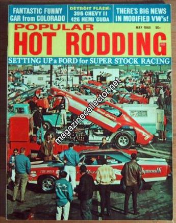 Popular Hot Rodding (United States) May 1968 magazine contents and index