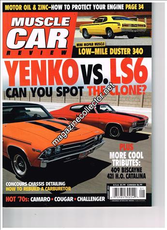 Muscle Car Review (United States) January 2010 magazine contents and index